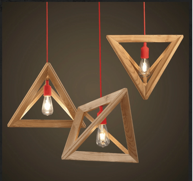 Lea Wooden Geometry Pendant Light | Screed