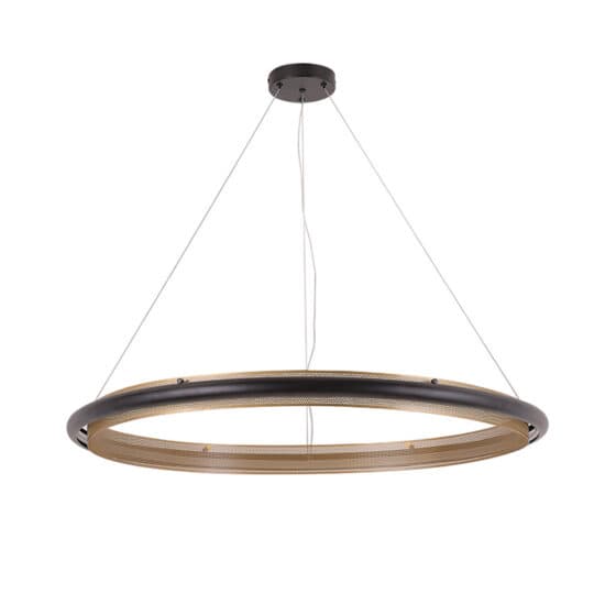 Lanuda Round Ring Grid Frame Pendant Light | Screed